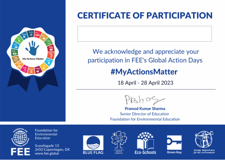 Editable_GAD 2023 Participation Certificate (1) | PDF