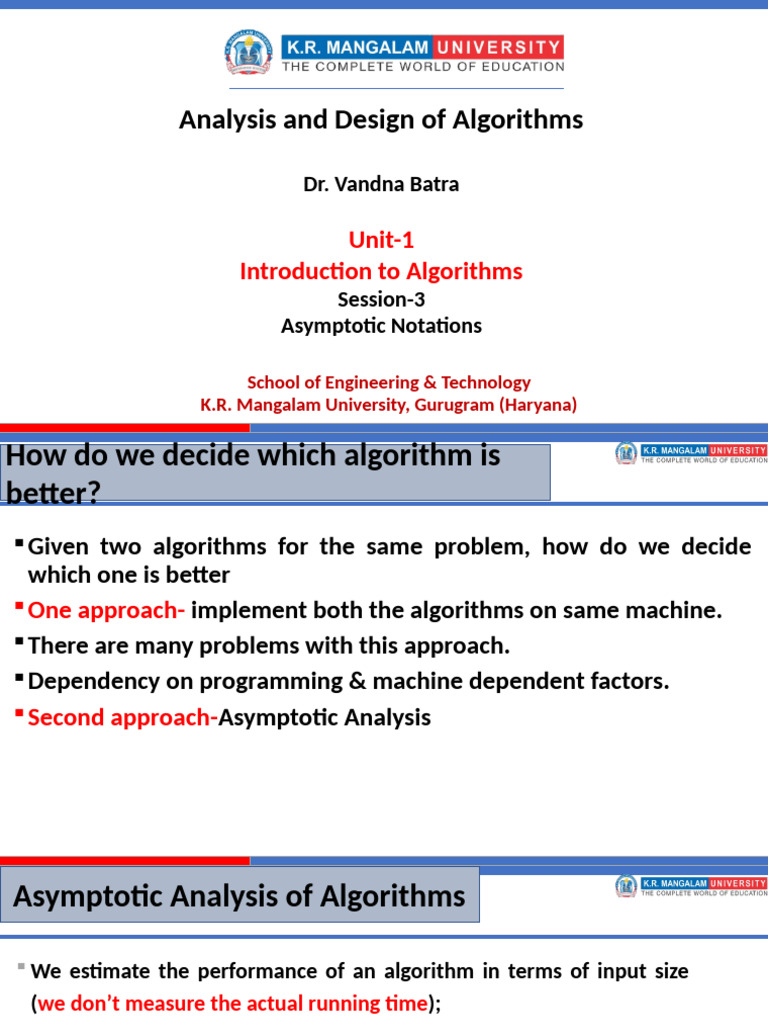 Session3 - Asymptotic Notations | PDF | Time Complexity | Theoretical Computer Science