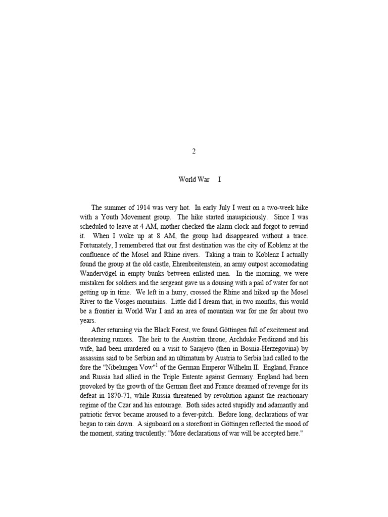 Youth Experiences During WWI | PDF | Trench Warfare | Western Front ...