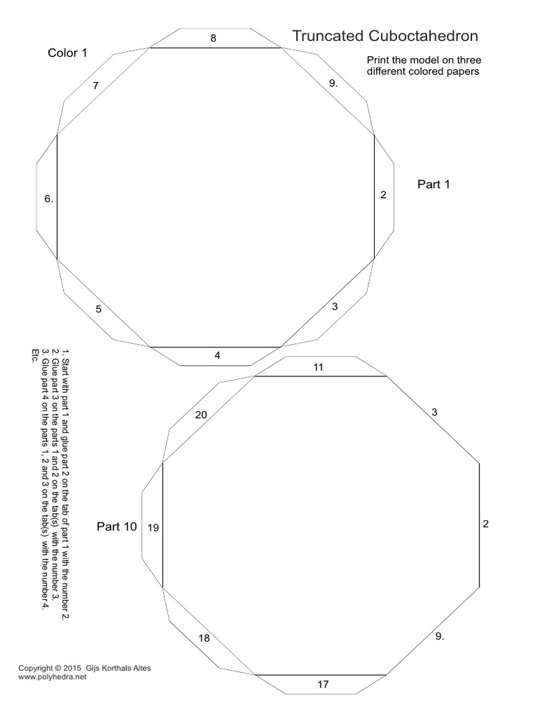 Large Truncated Cuboctahedron | PDF