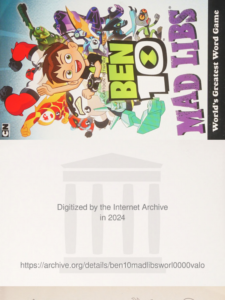 Ben 10 Mad Libs - Rob Valois - A Cartoon Network Original, New York ...