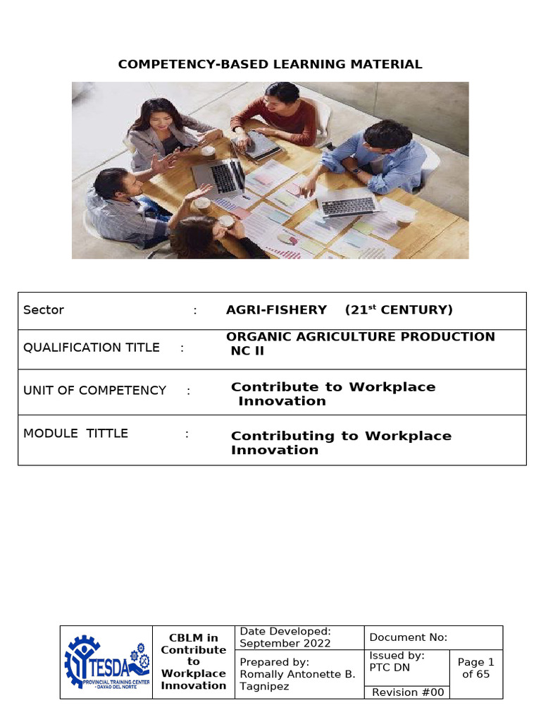 UC5 - Contribute in Workplace Innovation (1) | PDF | Innovation | Learning