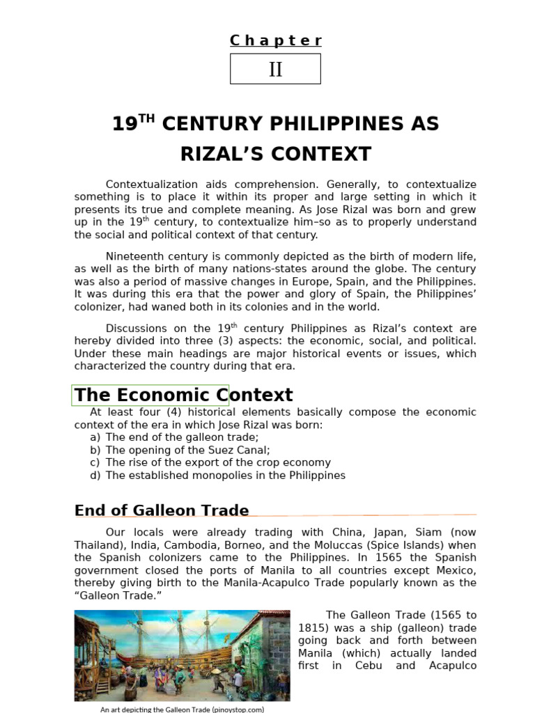 19th Century Philippines: Rizal's Context | PDF | Philippines | Spanish Empire