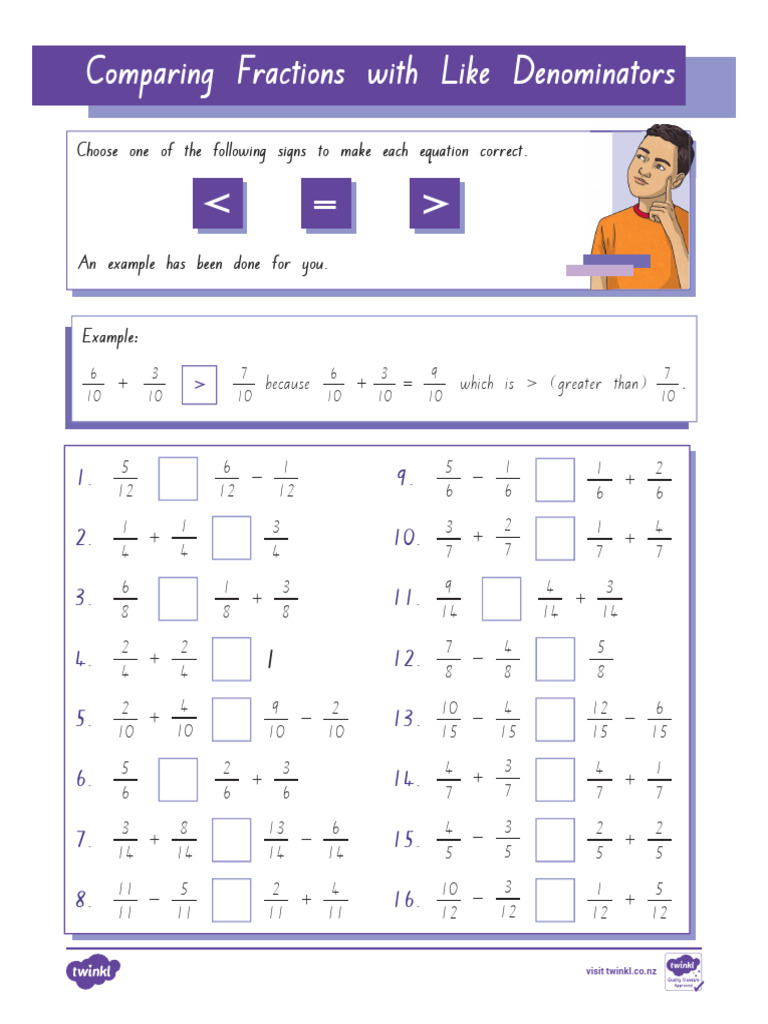 Comparing Fractions | PDF | Mathematical Concepts | Division (Mathematics)