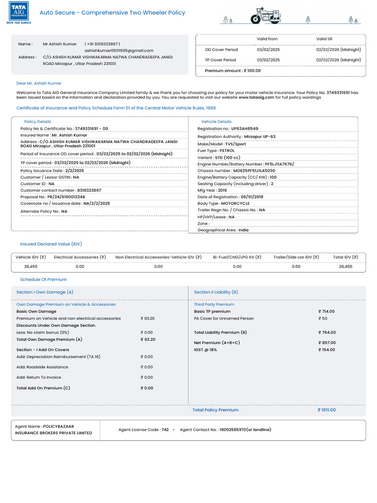 Policy Copy (1) | PDF | Insurance | Deductible