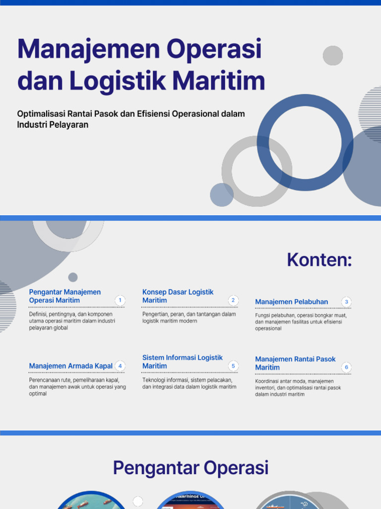 Manajemen Operasi Dan Logistik Maritim | PDF