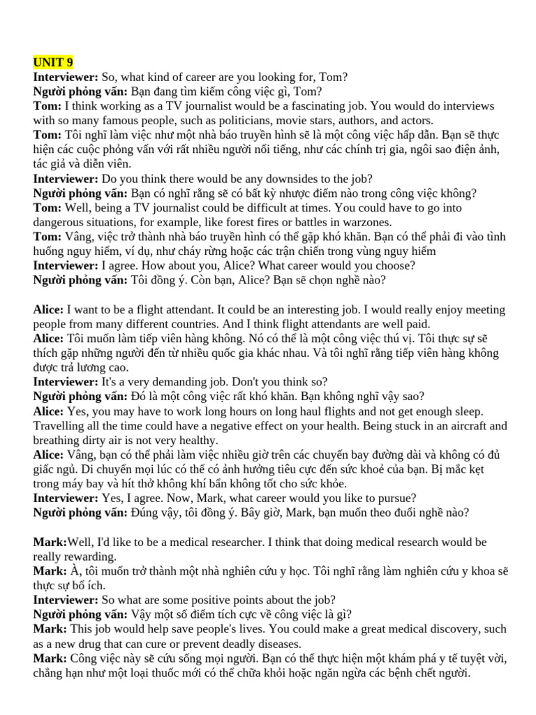 Listening Unit 9, 10 | PDF