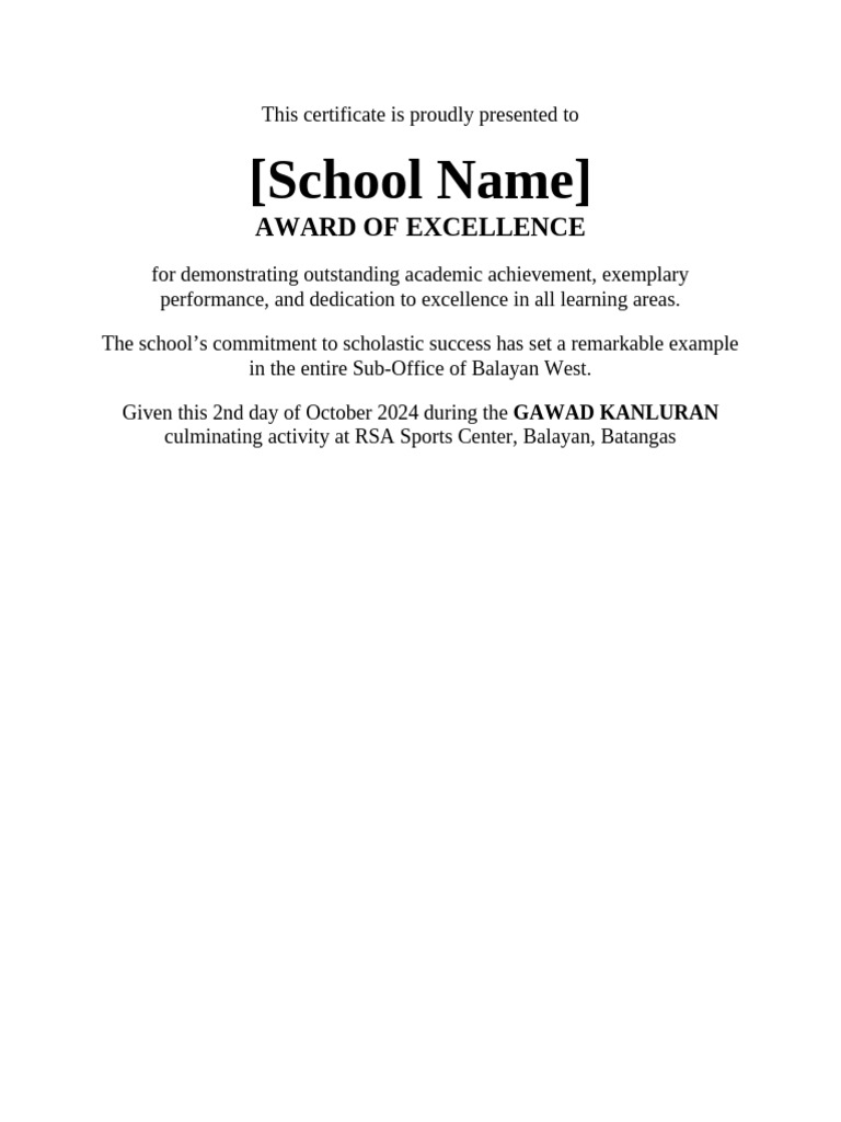 Award of Excellence Citation | PDF