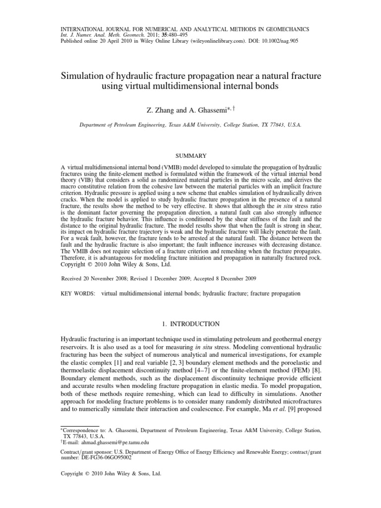 Simulation of Hydraulic Fracture Propagation Near A Natural Fracture Using Virtual ...