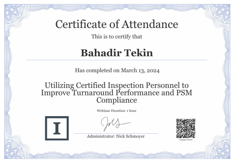 Utilizing Certified Inspection Personnel To Improve TA Performance and ...
