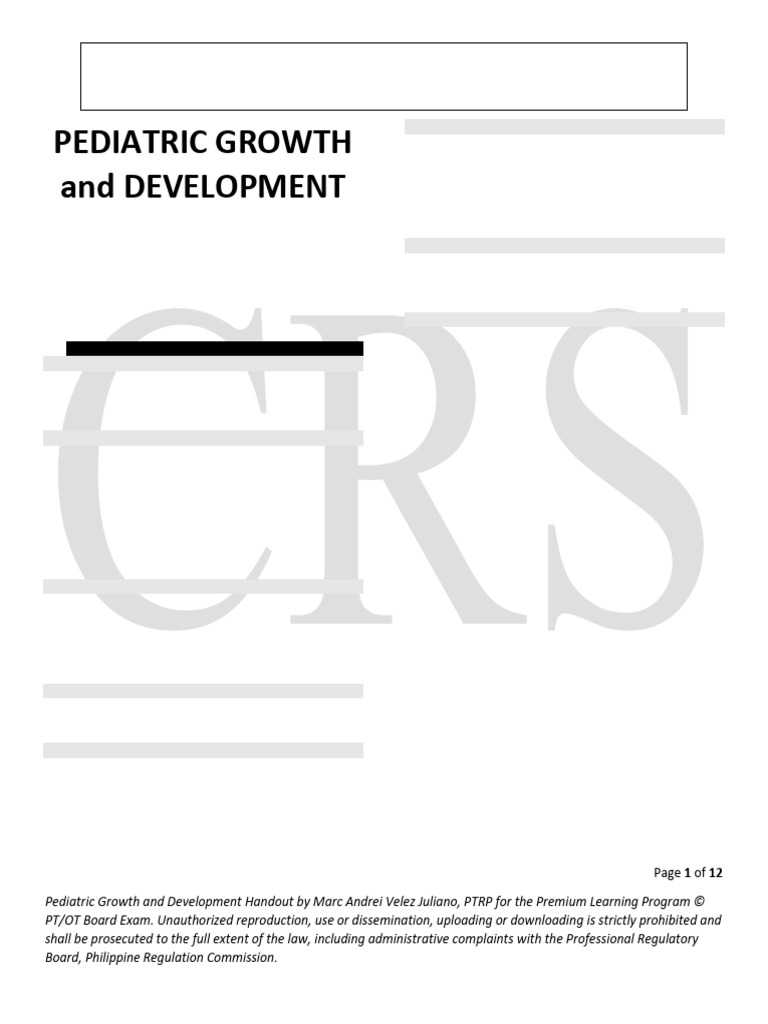 Pediatric Development | PDF | Developmental Biology | Anatomy