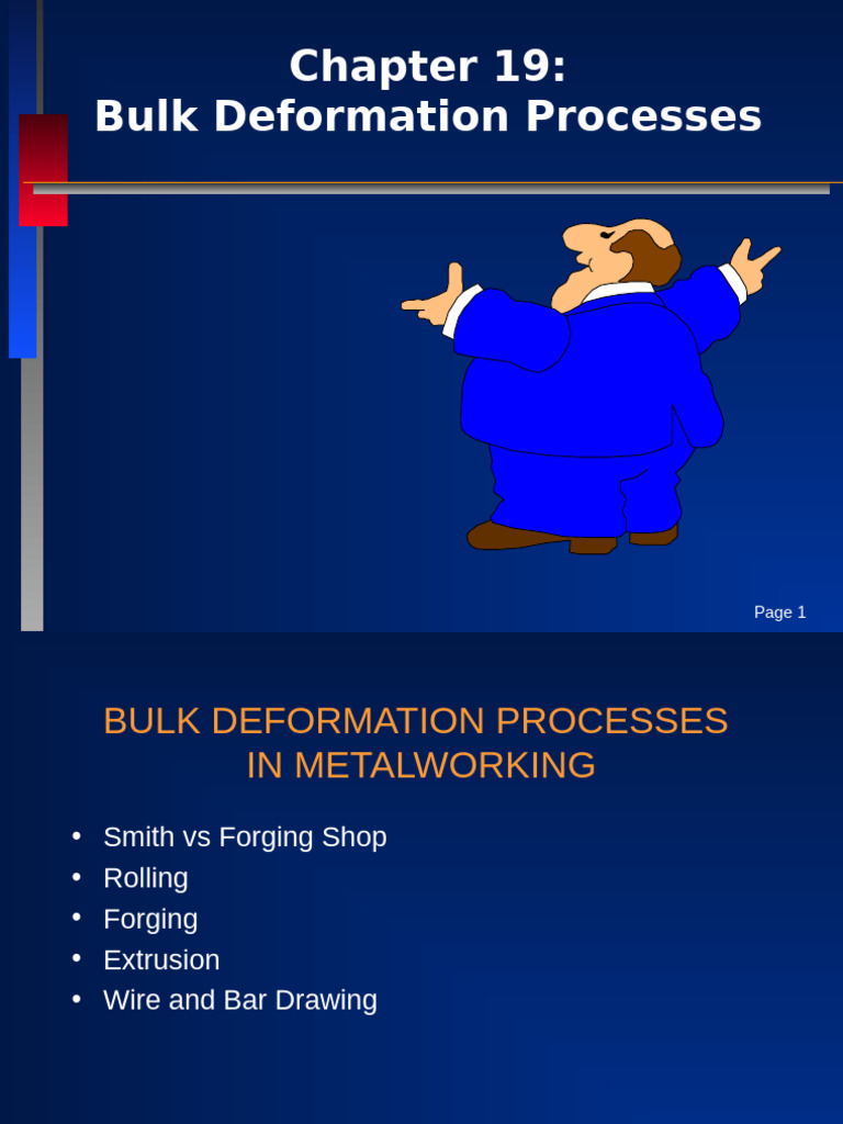 Chapter 19-Bulk Deformation Processes | PDF | Forging | Rolling ...