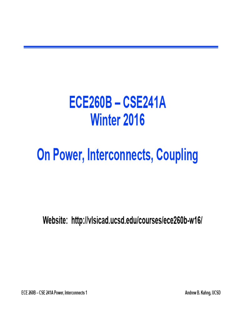 Power and Interconnects in IC Design | PDF | Capacitor | Capacitance