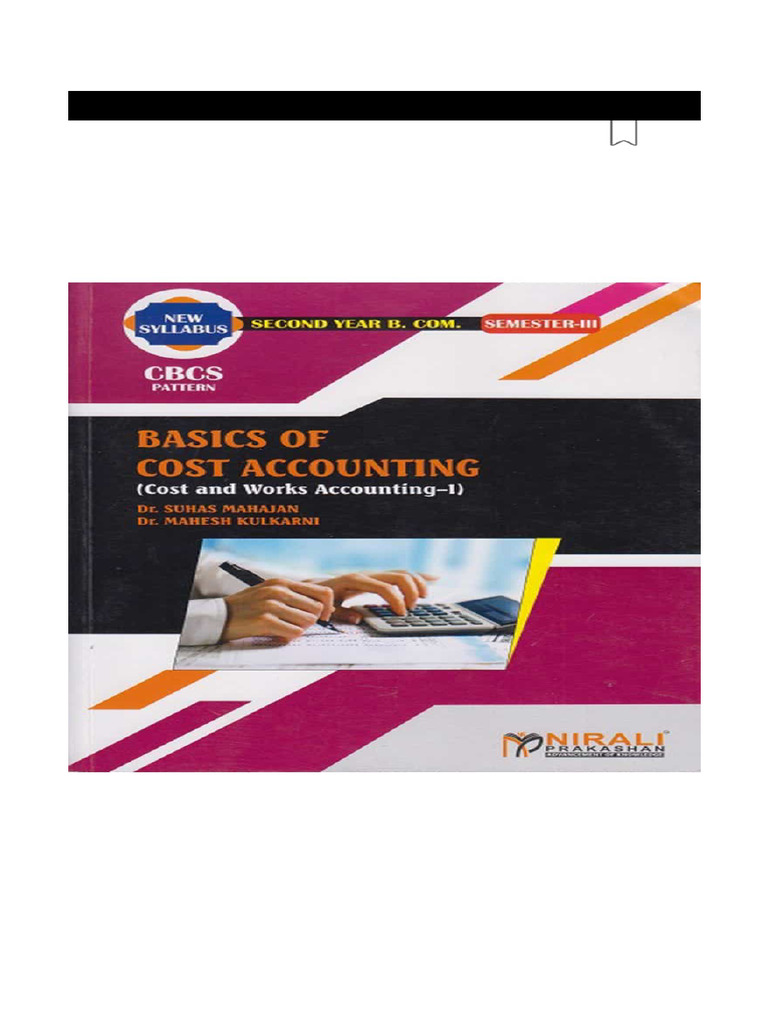 Basics of Cost Accounting - SYBCOM SEM - III | PDF | Cost Accounting ...