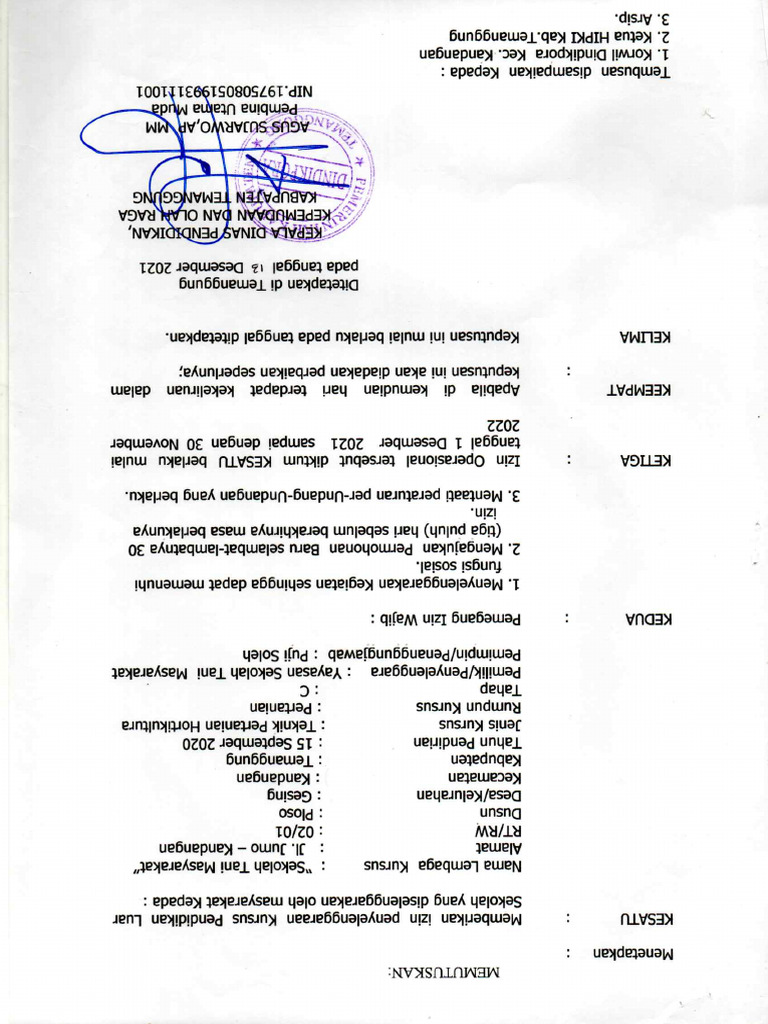 Ijin LKP STM 2 | PDF