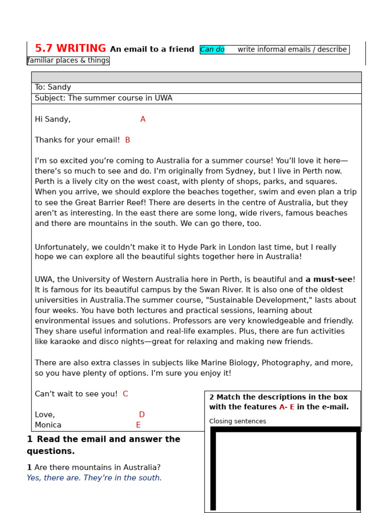 5.7 An Email To A Friend | PDF
