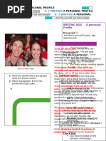 Personal Profile Writing Guide | PDF | Paragraph | Cognition