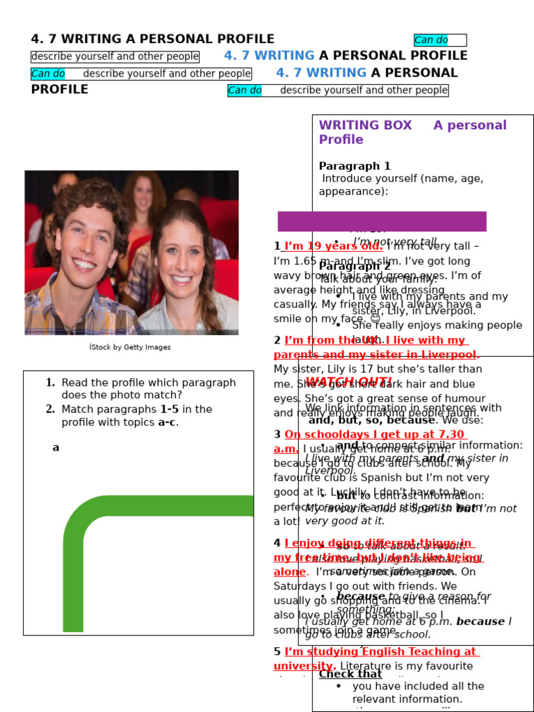 4.7 a Personal Profile | PDF