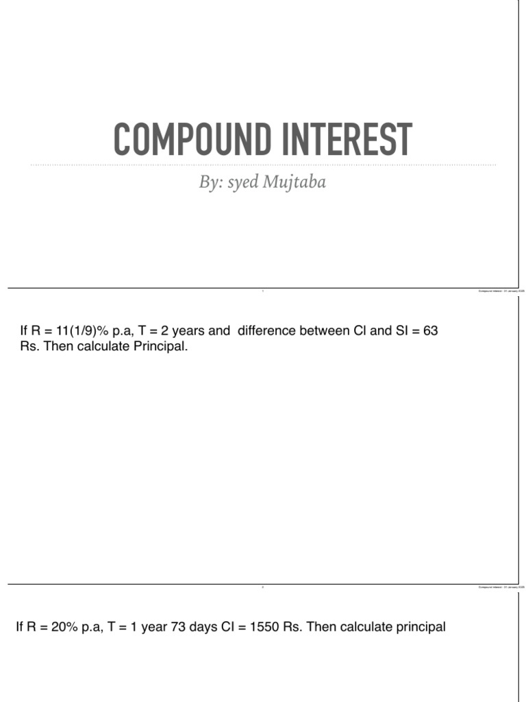 Compound interest | PDF | Interest | Compound Interest