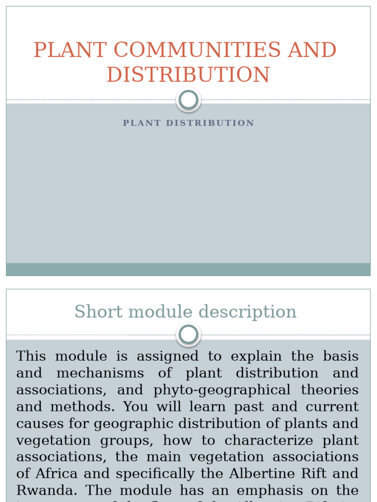 Plant Communities and Distribution 2024-Day 1 | PDF | Botany | Plants