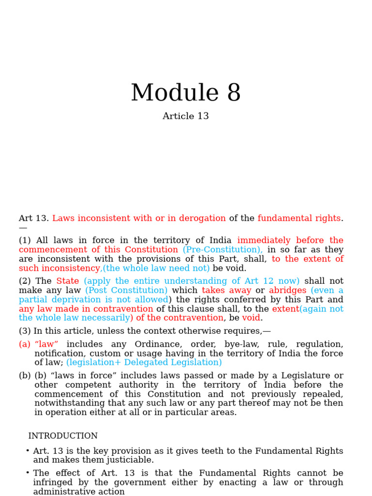 Module 8 | PDF | Judicial Review | Constitution