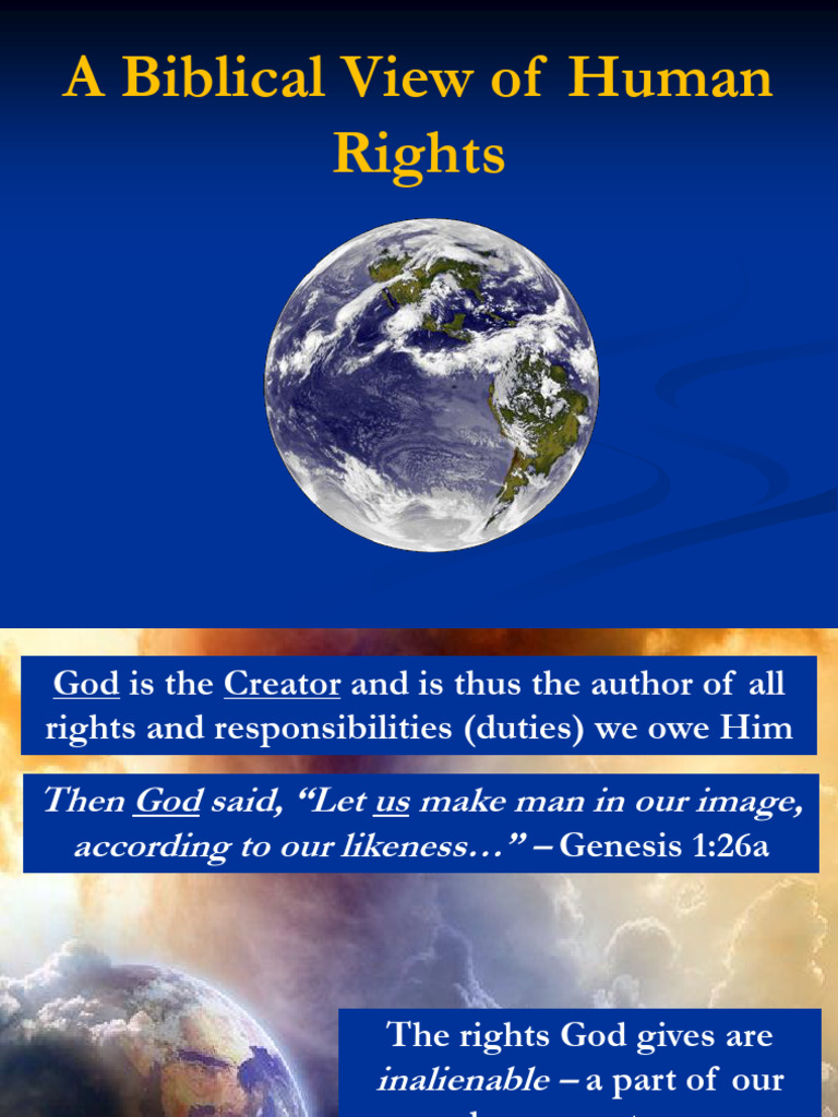 09 Biblical View of Human Rights Presentation 5-15-24 | PDF | Freedom ...