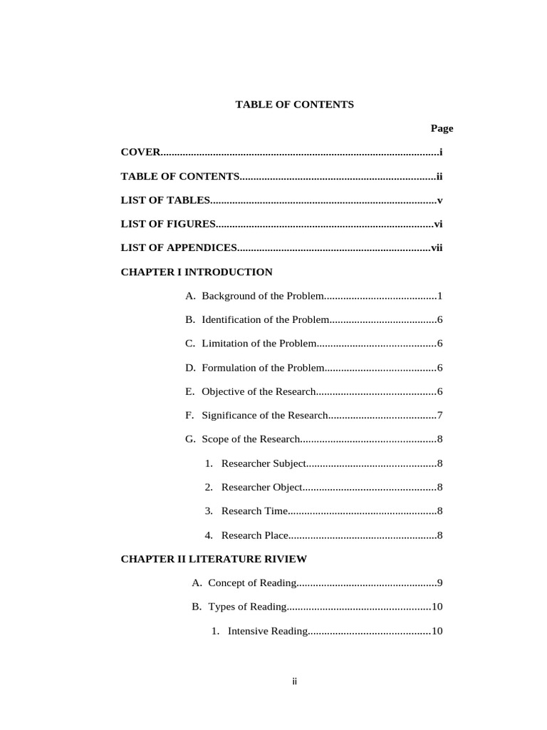 TABLE OF CONTENTS | PDF | Data Analysis | Hypothesis