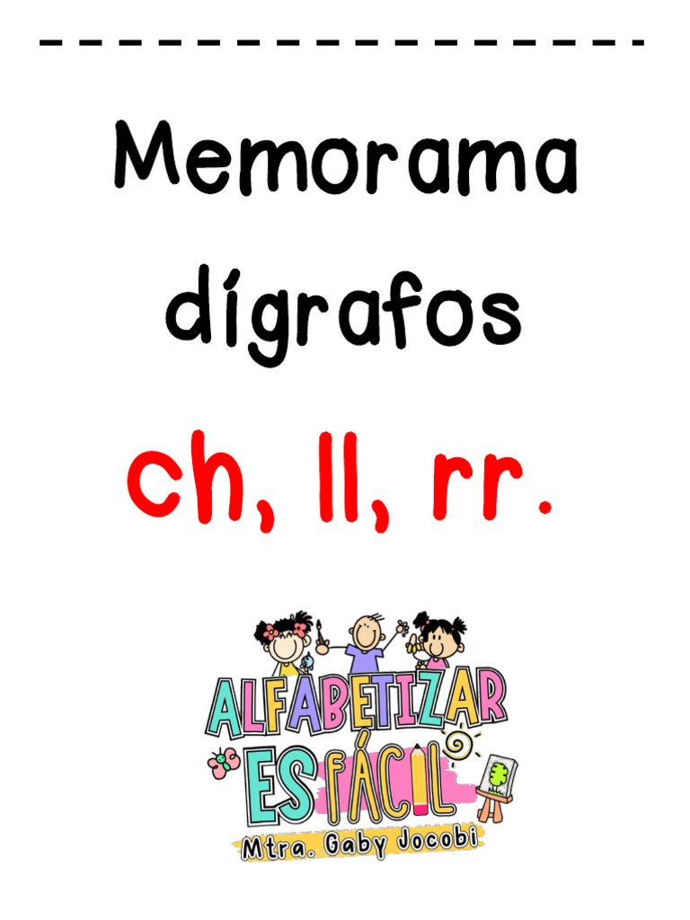 Memorama de Dígrafos: ch, ll, rr | PDF