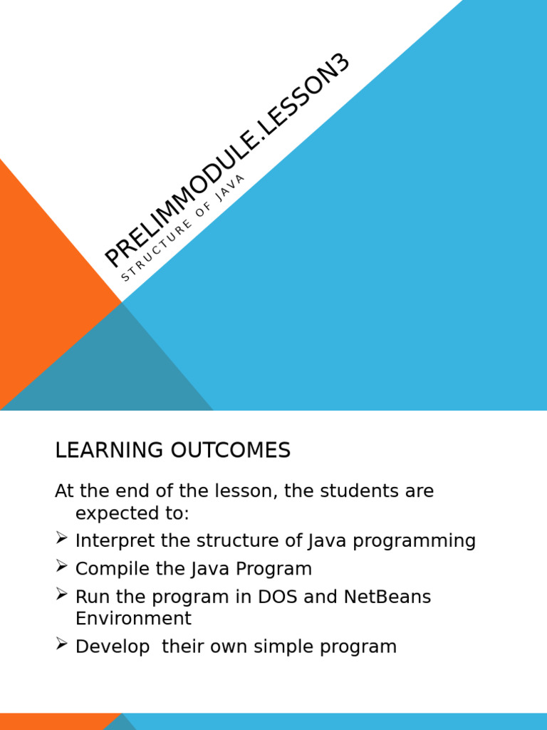 Prelimmodule Lesson3 | PDF | Method (Computer Programming) | Java (Programming Language)