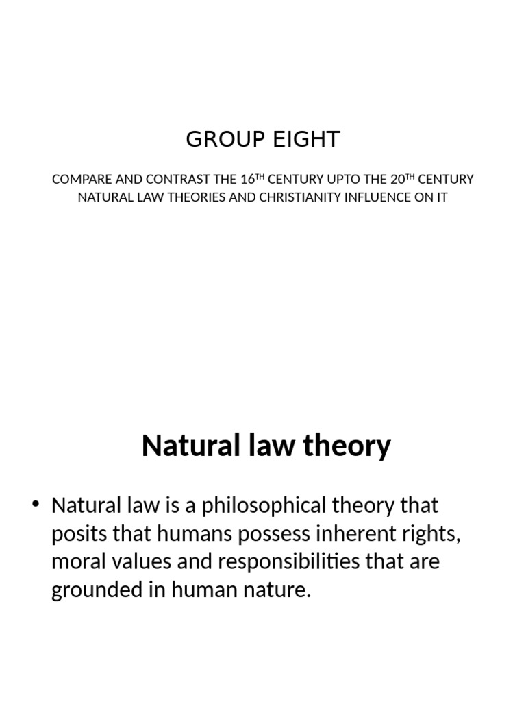 Group Eight | PDF | Natural Law | Reason