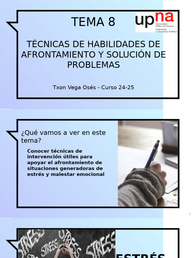 Técnicas de Afrontamiento y Estrés | PDF | Estrés (biología ...