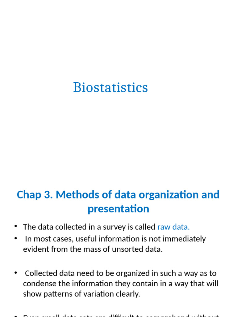 Chap 3. Data presentation | PDF | Coefficient Of Variation | Mode (Statistics)
