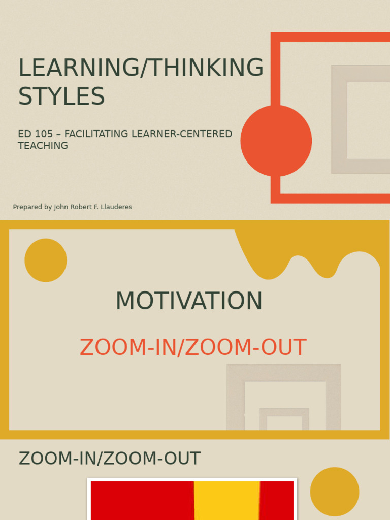 Learning & Thinking Styles | PDF | Thought | Learning