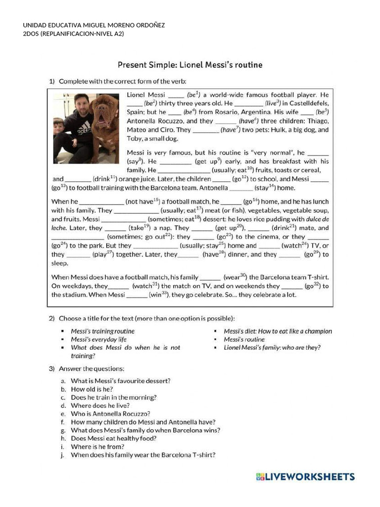 Daily Rotines 2dos | PDF