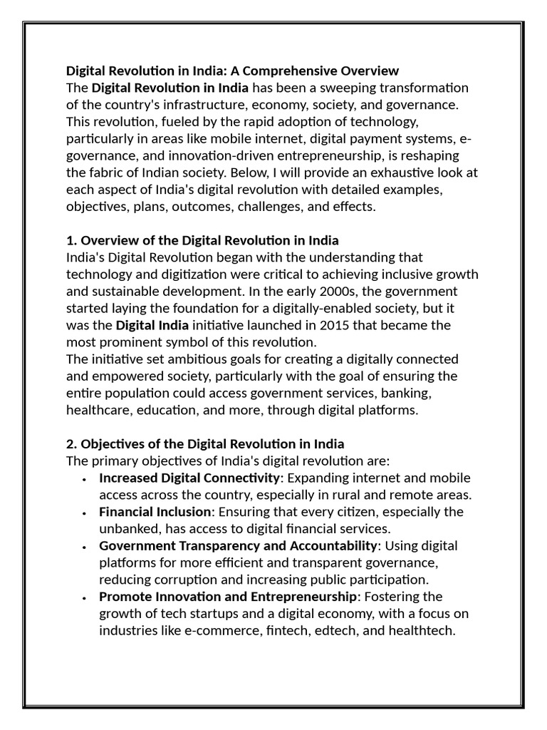 Digital Revolution in India | PDF | Economies
