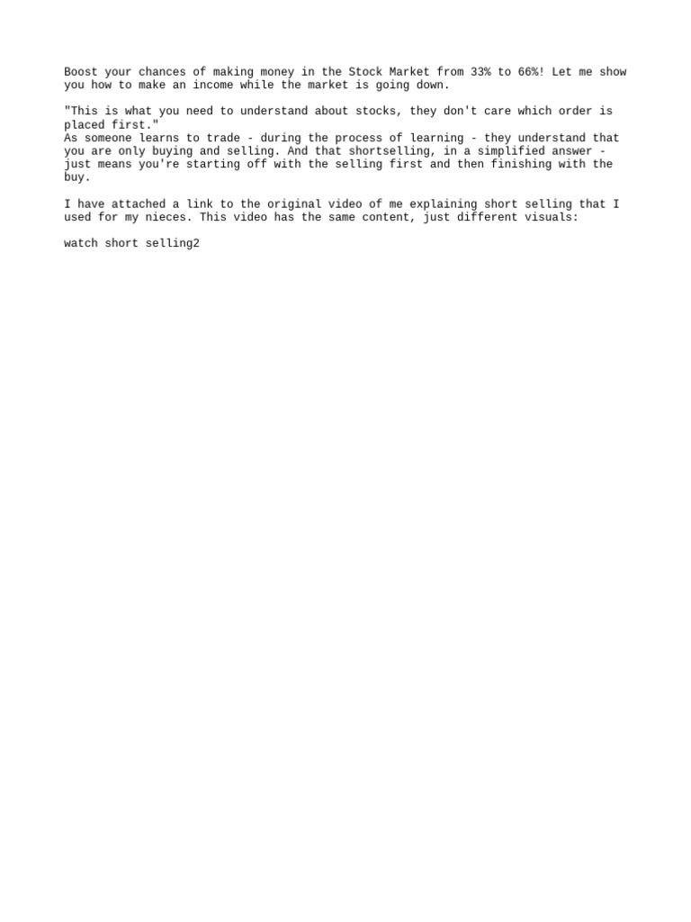 Master Short Selling for Stock Profit | PDF