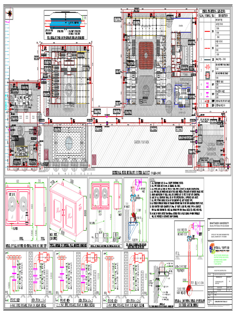 Bu-Ext. Fire Hyd. Layout - Rev.-0 - 19.04.22-Fire-External Layout | PDF