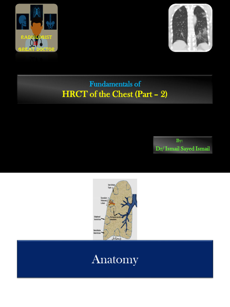 HRCT Chest Part - 2 - Anatomy | PDF | Lung | Angiology