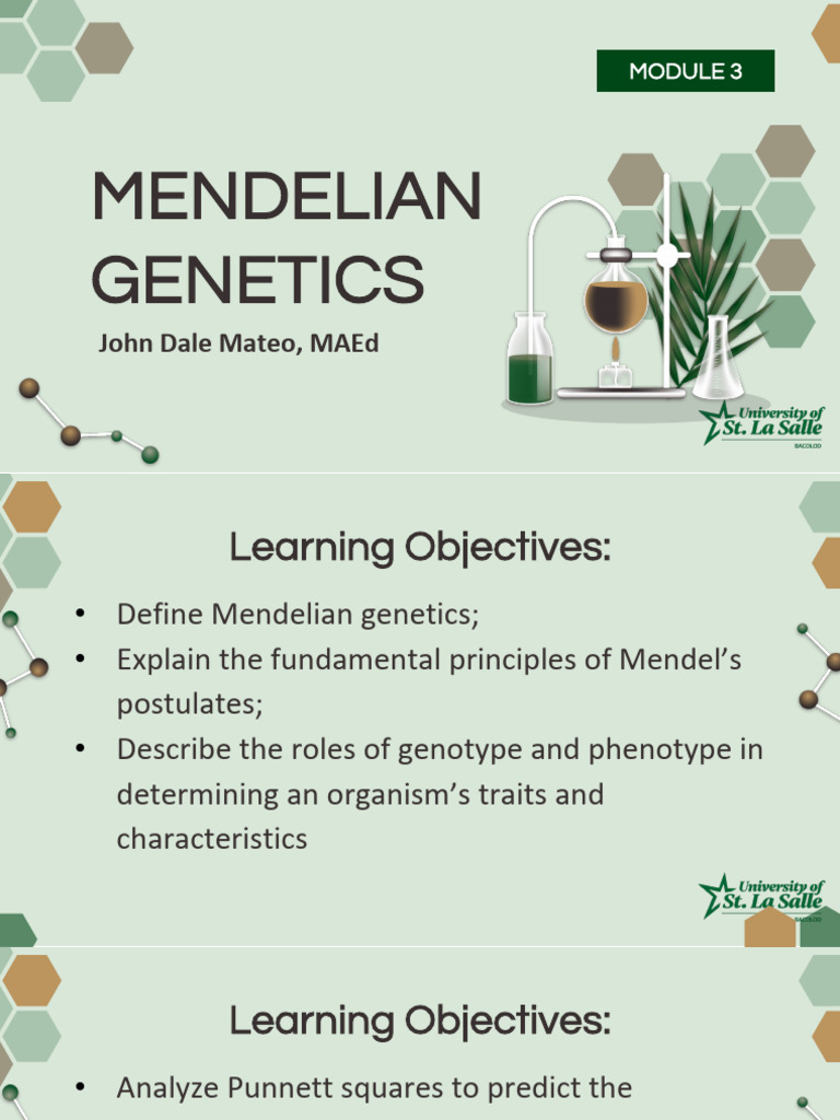 Module 3 Mendelian Genetics Final | PDF | Dominance (Genetics) | Genotype