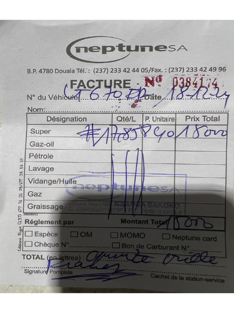 Fuel Receipt Dec24 CK | PDF