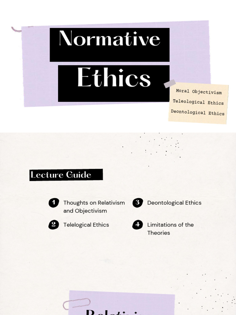 Ethics: Objectivism vs. Relativism Guide | PDF | Applied Philosophy ...