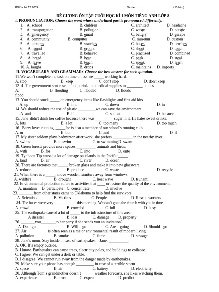 Grade 8 English Final Exam Review | PDF | Tropical Cyclones | Tornadoes