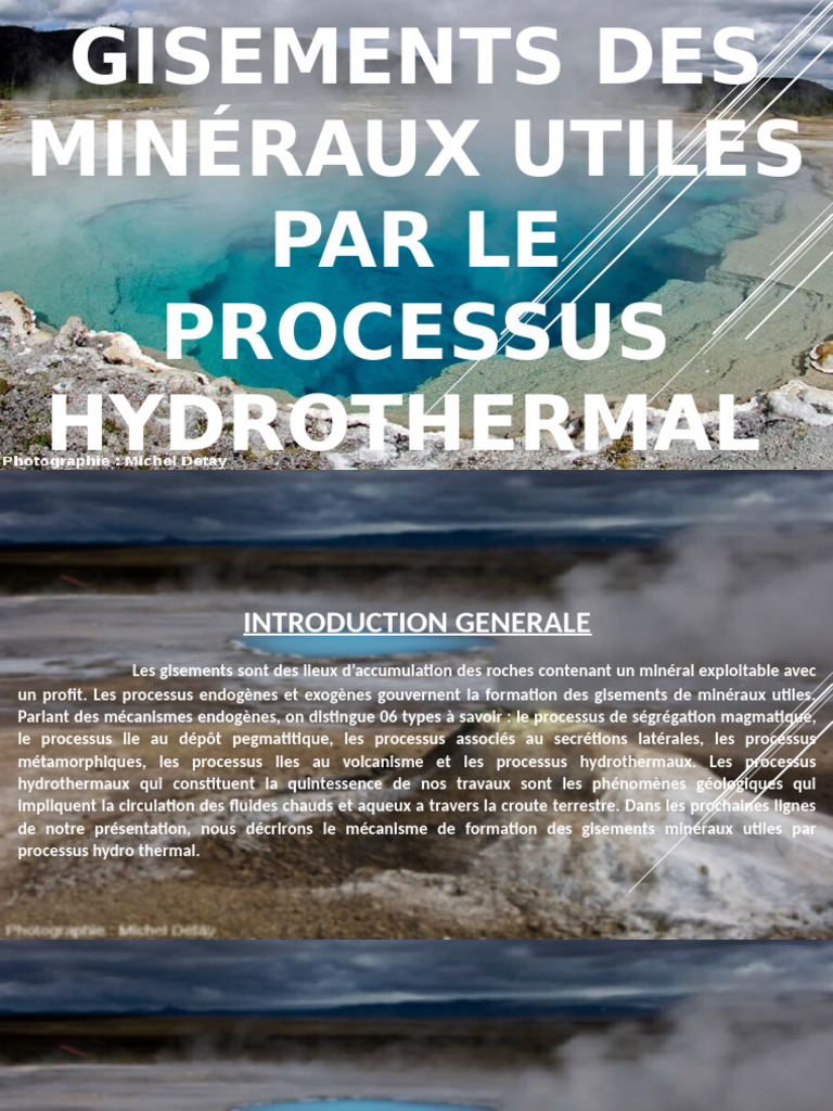 Gisements minéraux par hydrothermalisme | PDF | Sciences physiques | Chimie