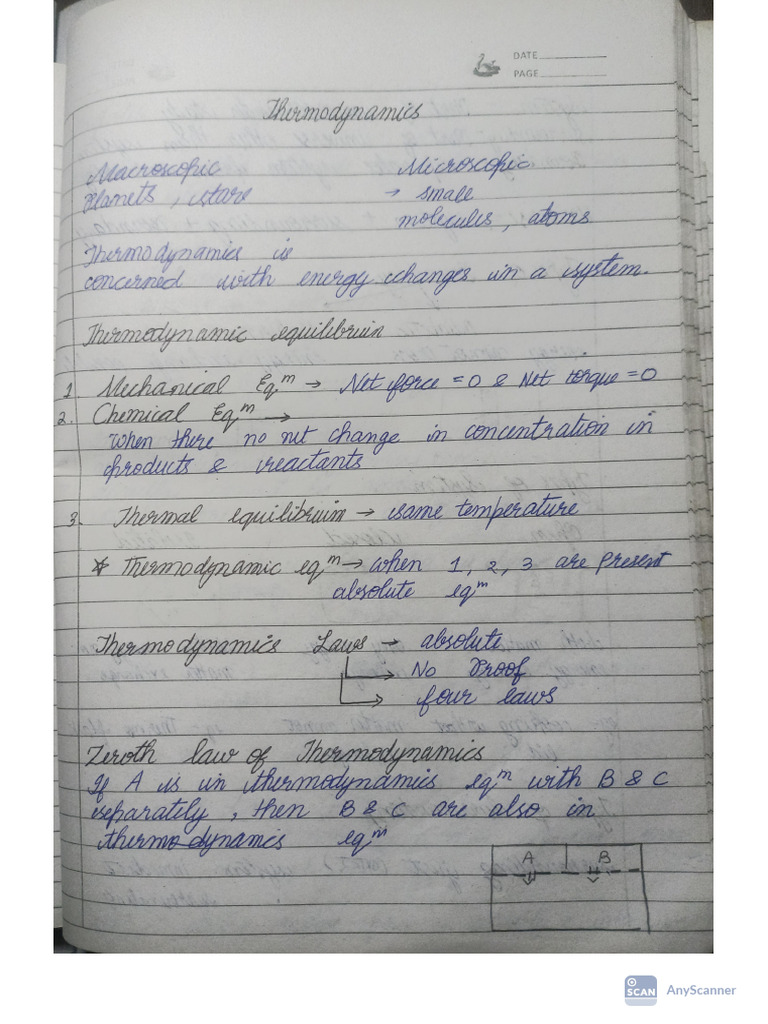 Thermodynamics PW Notes - DR - Aayudh Sir | PDF