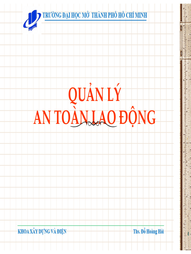 Bai Giang Quan Ly An Toan Lao Dong (Compatibility Mode) | PDF
