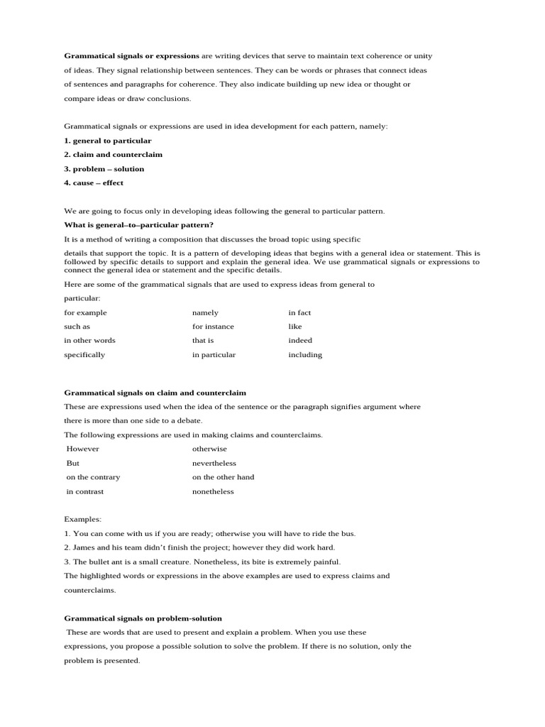 Grammatical Signals Module | PDF | Language Mechanics | Cognitive Science