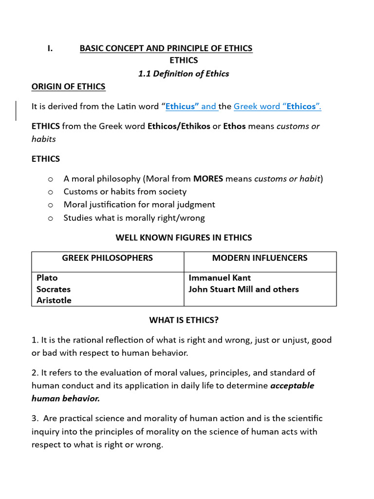 Ethics: Concepts, History, and Principles | PDF | Morality | Knowledge