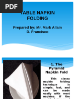 Table Napkin Folds | PDF