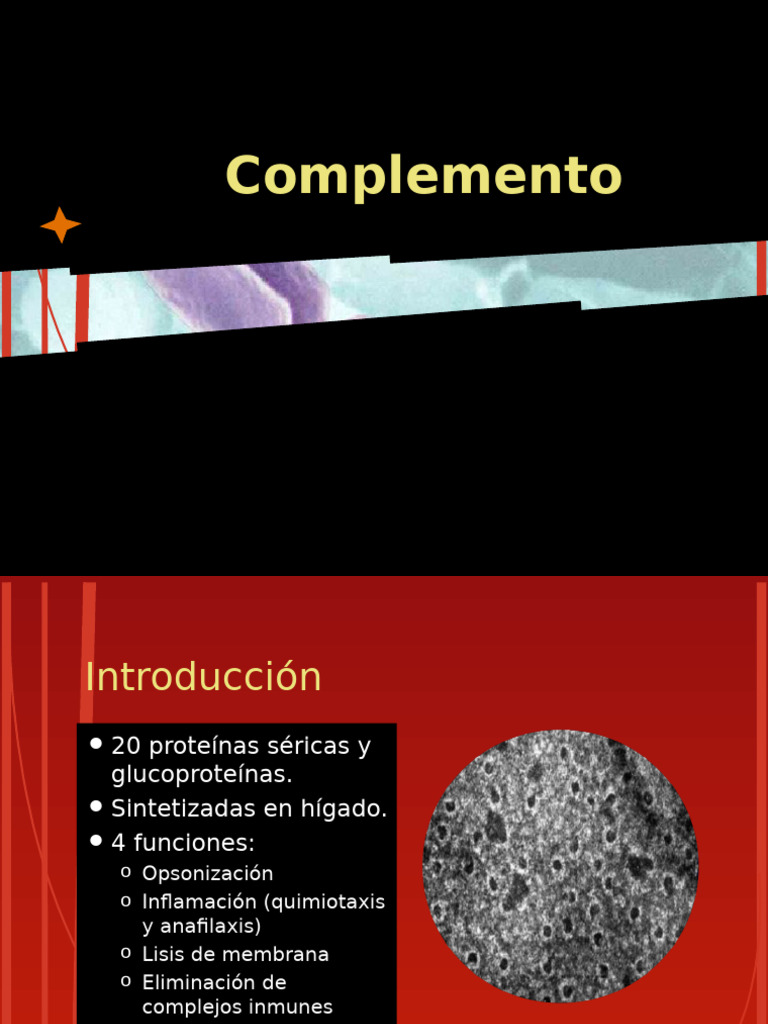 Complemento | PDF | Sistema complementario | Biofísica