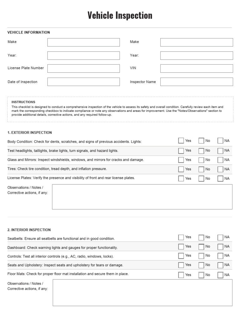 Vehicle-Inspection | PDF | Vehicles | Motor Vehicle